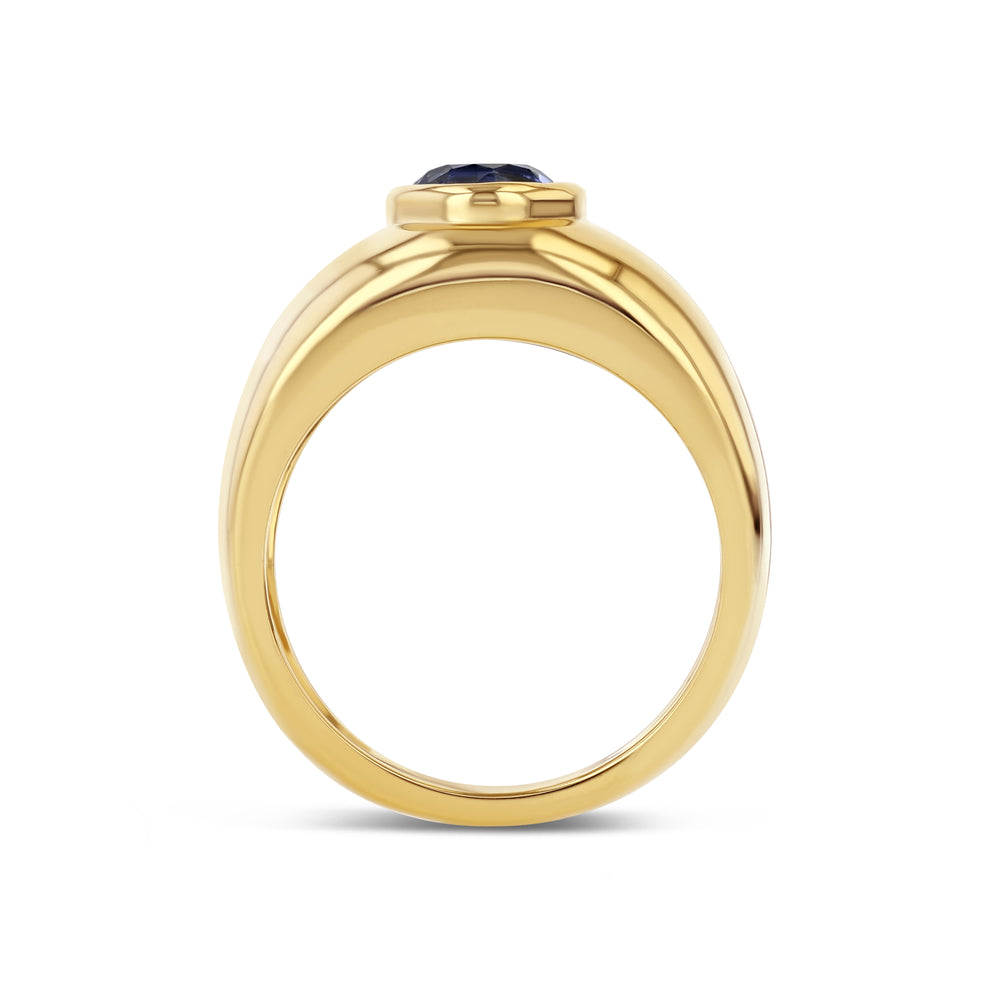 ROUND SAPPHIRE BEZEL SET CLOUD RING – Starling