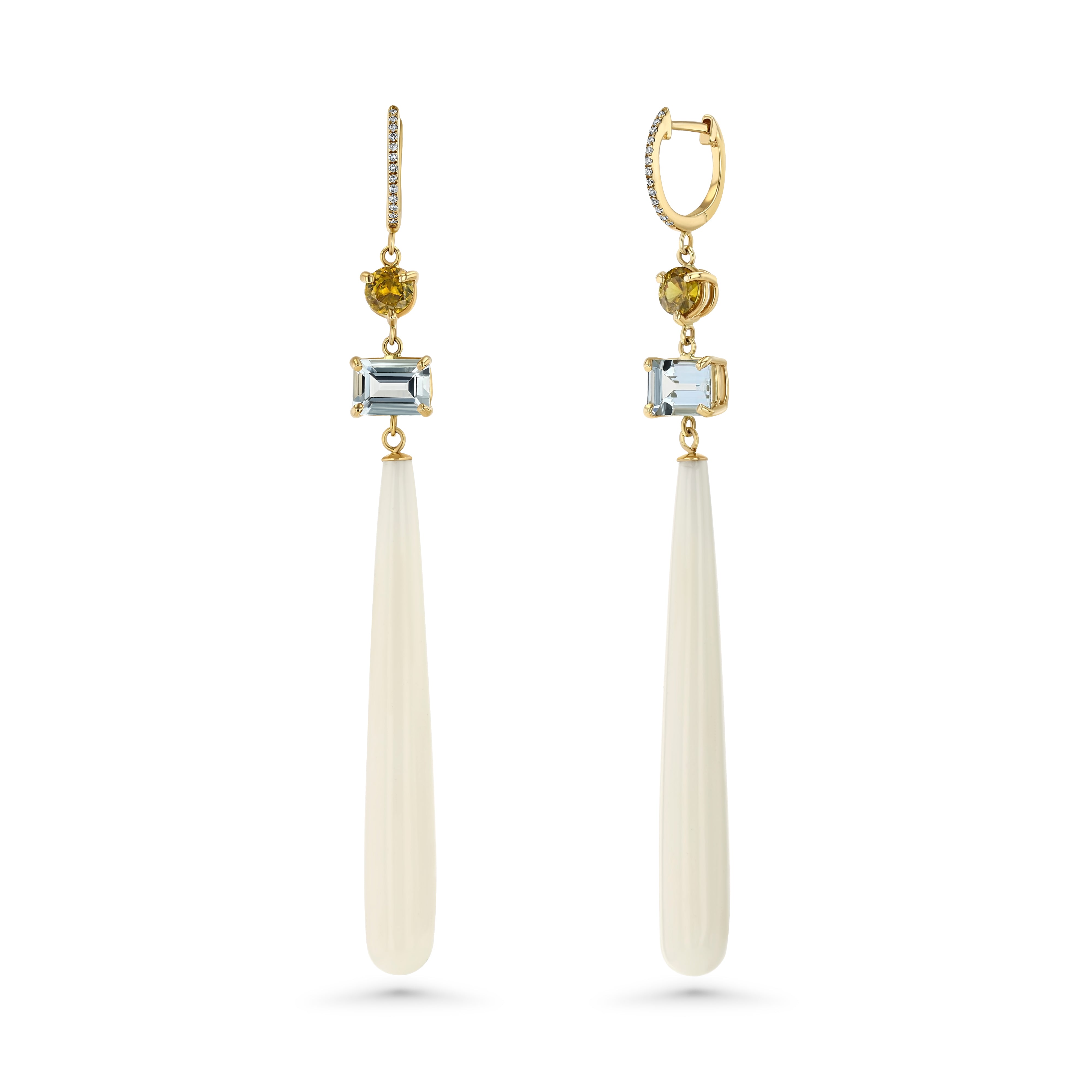 Aquamarine, Sphene, White Coral Drops – Starling
