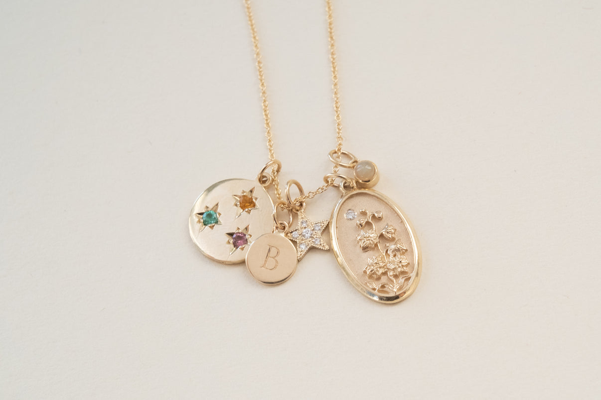 OPAL BIRTHSTONE CHARM - October Birthstone, Delicate Fine Jewelry ...
