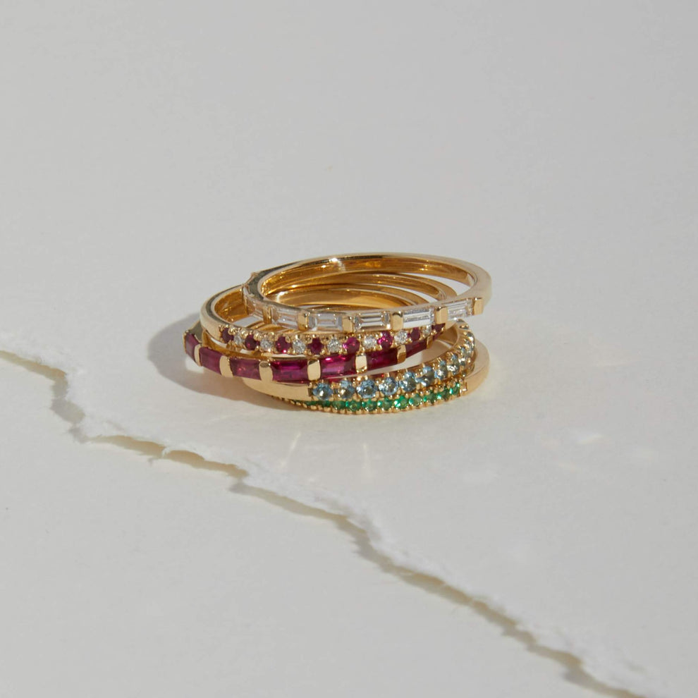 RUBY BAGUETTE RING - July Birthday – Starling